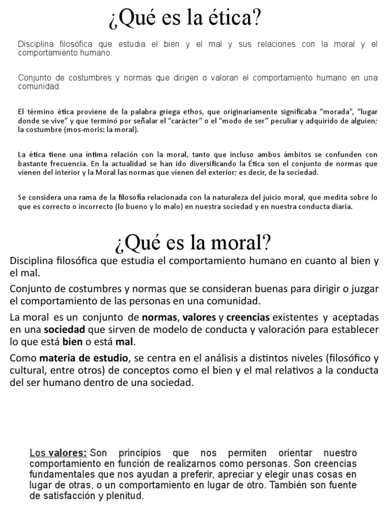 Qué Es La Ética y Moral | PDF | Moralidad | Mal