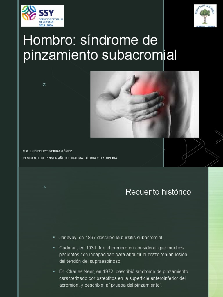 Clase Pinzamiento Subacromial | PDF | Hombro | Enfermedades y trastornos