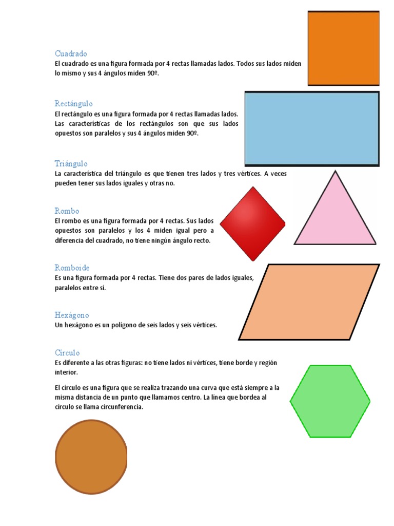 Características Figuras Geométricas - 1er Año | PDF