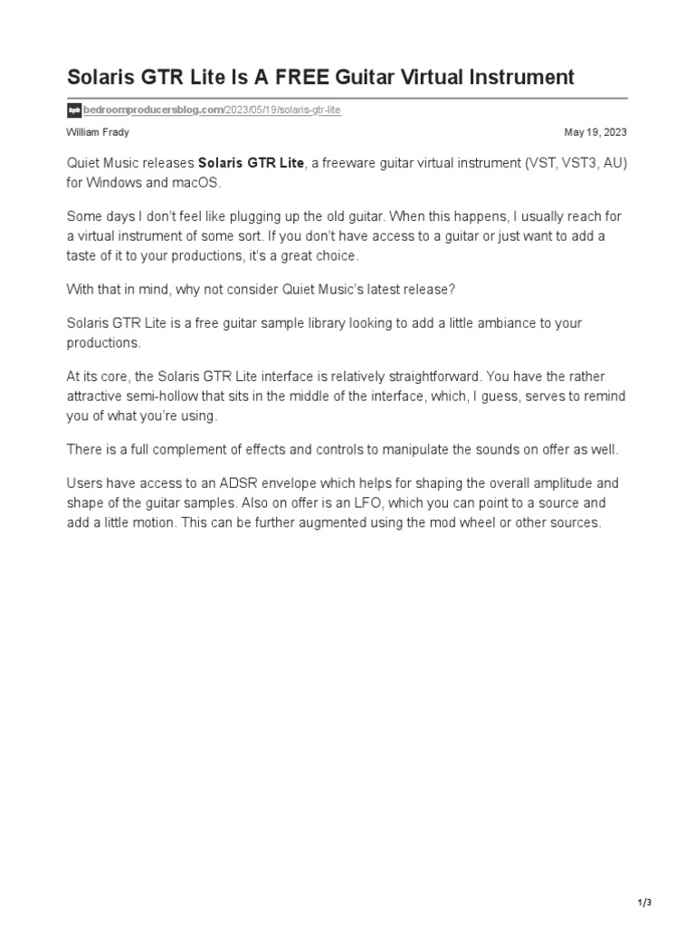 Solaris GTRLite | PDF | Computing | Software