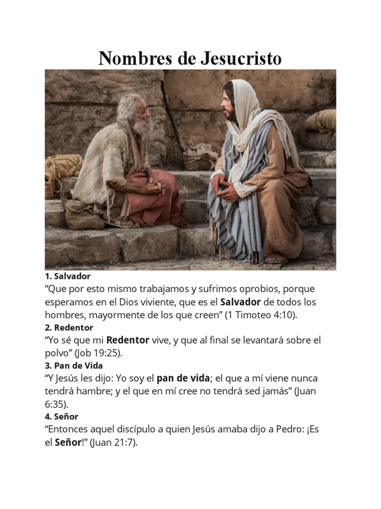 50 Nombres de Jesucristo | PDF | Jesús | Cristo (título)
