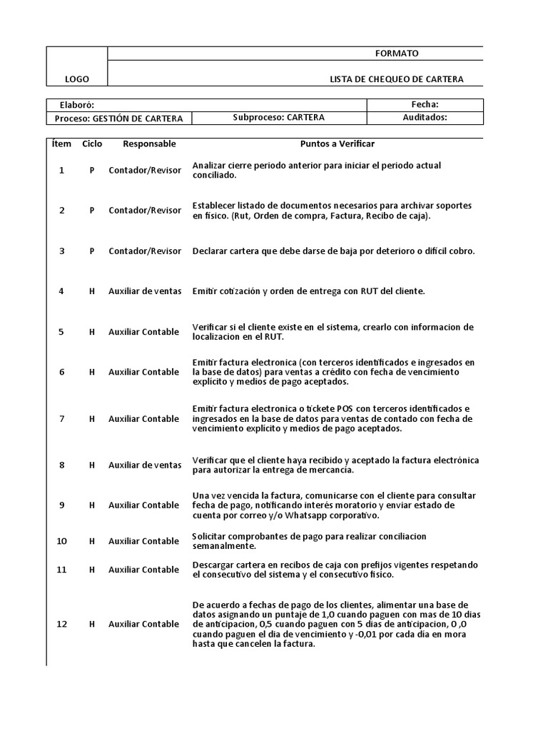 Lista de Chequeo | PDF | Contabilidad | Contador