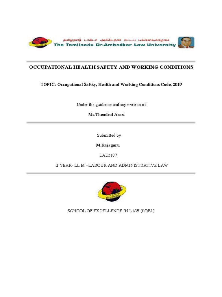 Osh Final | PDF | Occupational Safety And Health | Employment