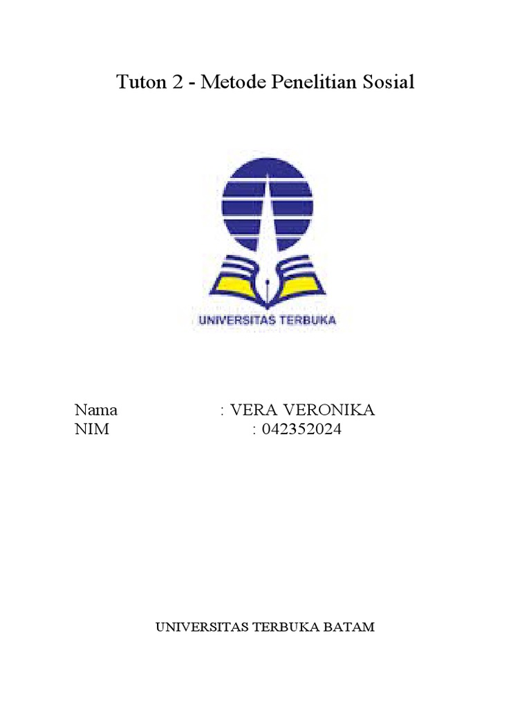 Tugas 2 Metode Penelitian Sosial Vera Veronika. | PDF Tugas 2 Metode Penelitian Sosial Vera Veronika. | PDF