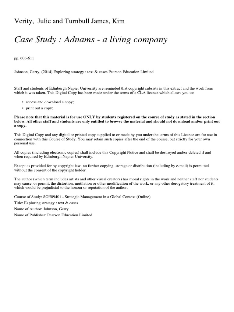 Cultural Web Case Study | PDF