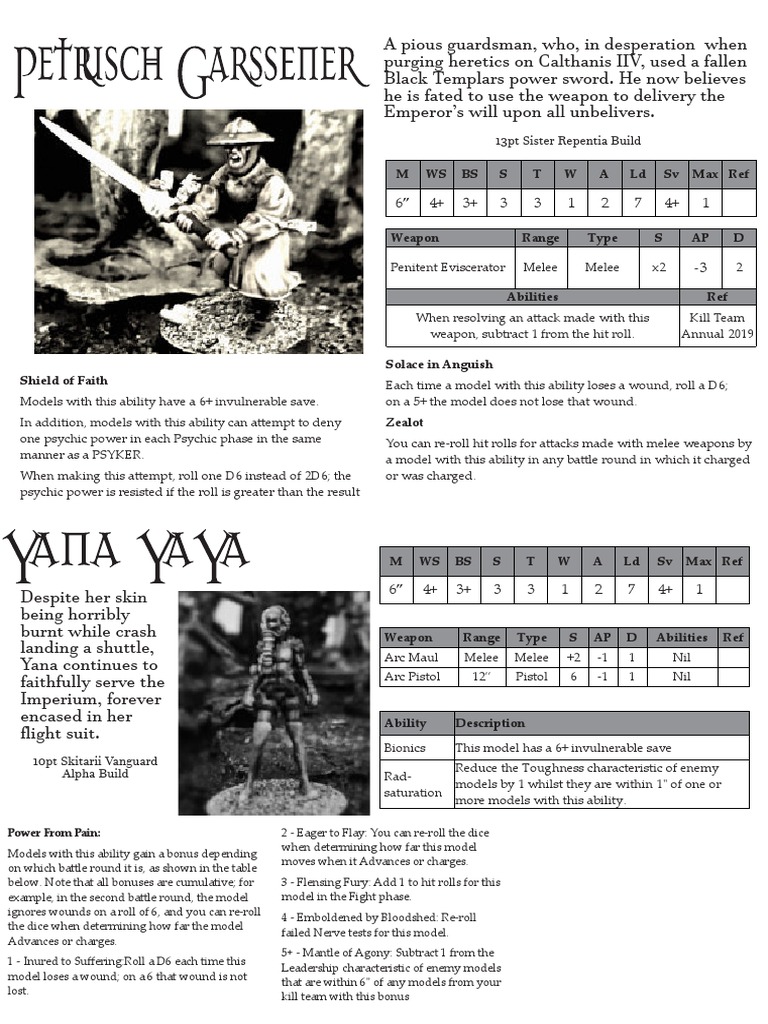 Game Sheet Inq28 | PDF