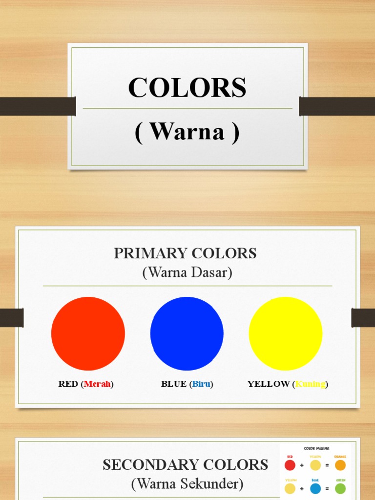 Colors (Warna) | PDF | Language Arts & Discipline
