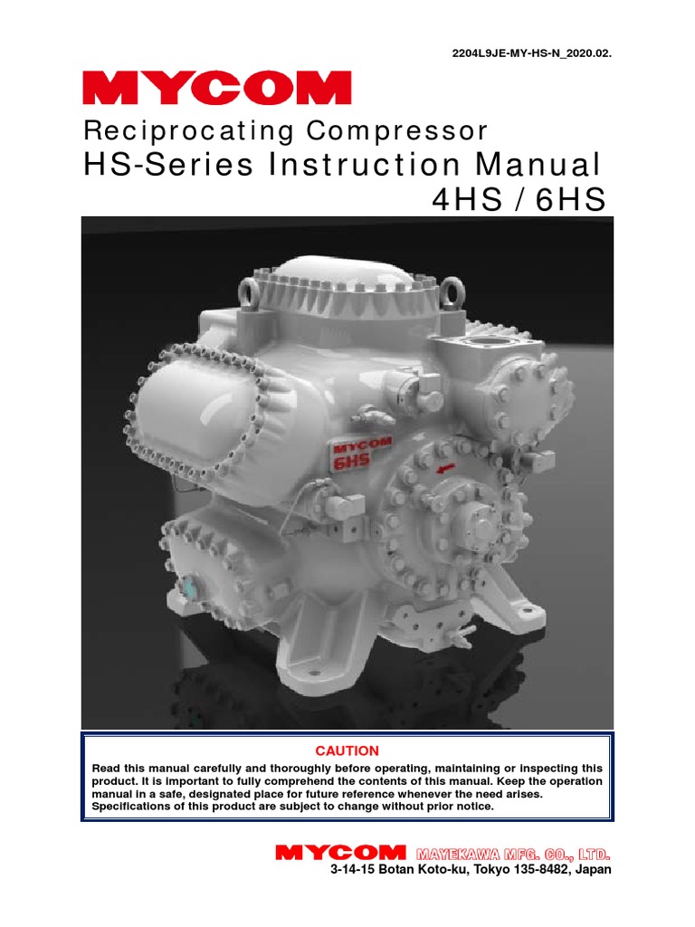 HS-series IM20200205E | PDF | Piston | Pump