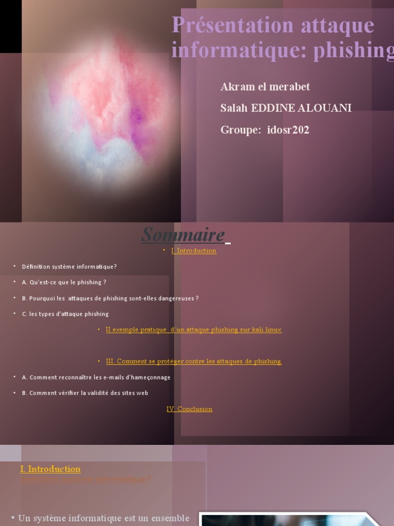 Présentation Attaque Informatique | PDF | Hameçonnage | Logiciel