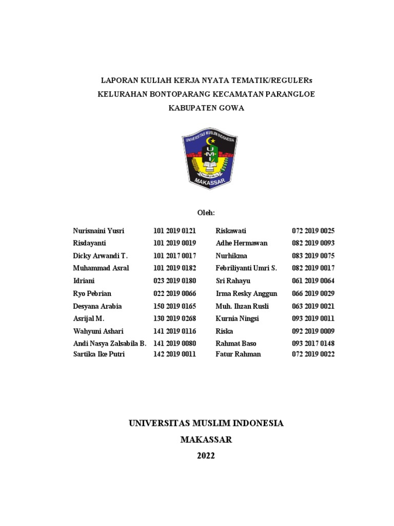 Laporan KKN Tematik | PDF | Karier & Perkembangan
