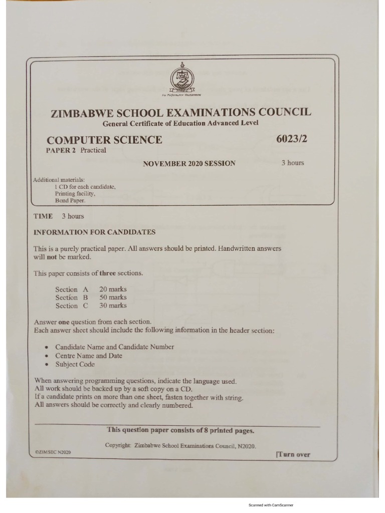 2020 Paper 2 | PDF