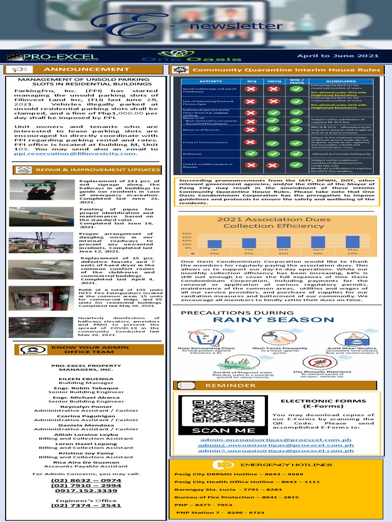 Emergency Hotlines and Parking Updates | PDF