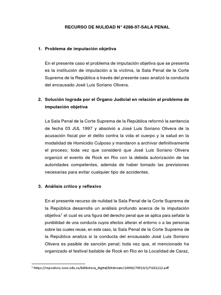Recurso de Nulidad 4288-97 | PDF | Derecho penal | Justicia