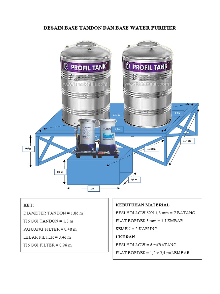 desain dudukan tandon | PDF