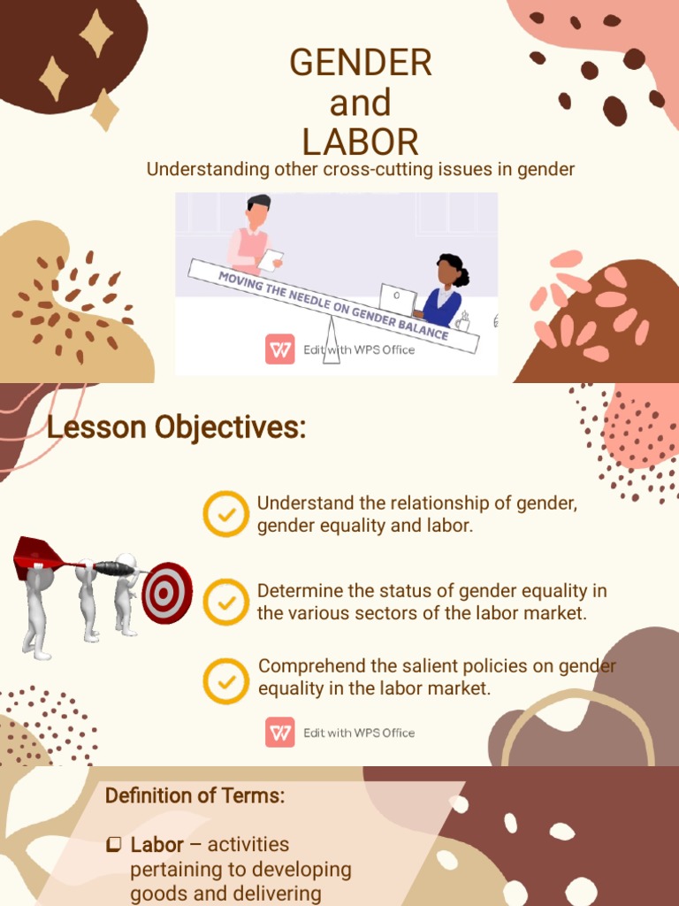 Lesson 5.1 Gender and Labor | PDF | Labour Economics | Employment