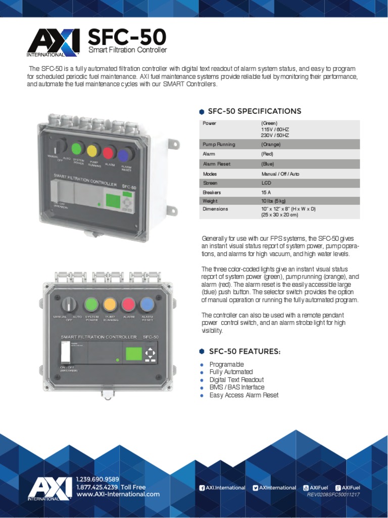 SFC 50 Spec | PDF | Manufactured Goods | Equipment