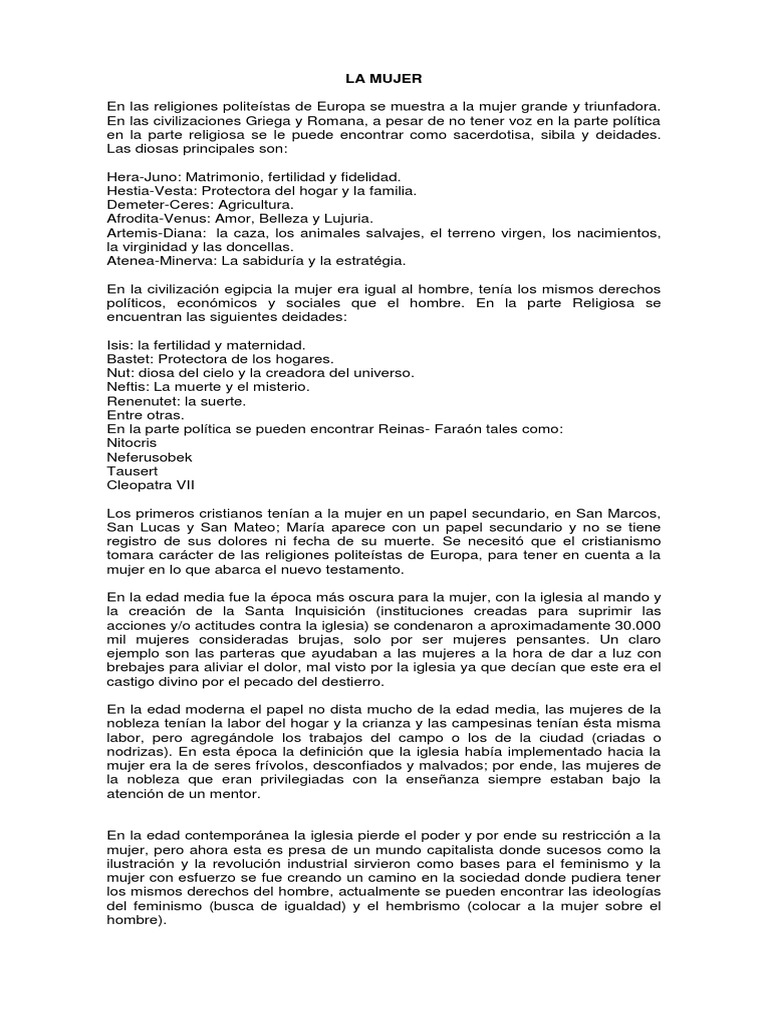 La Mujer | PDF | Mujer | Isis