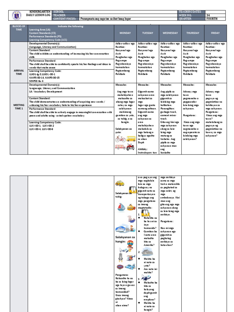 DLL Kinder Q4 W4 | PDF