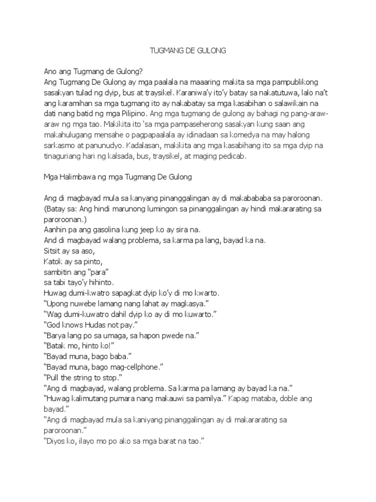 Tugmang de Gulong | PDF