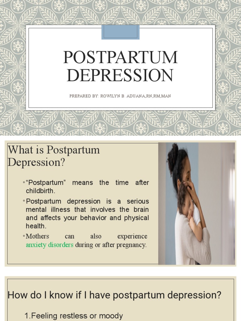 Postpartum Depression Guide | PDF | Major Depressive Disorder ...