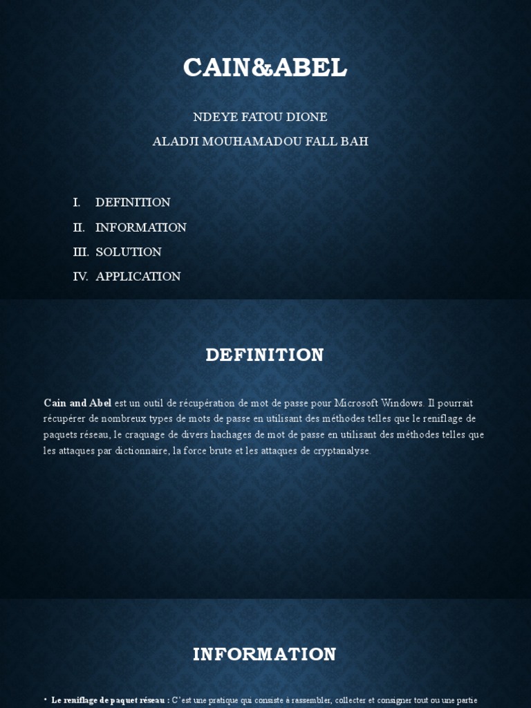 Guide d'installation de Cain & Abel | PDF | Cryptanalyse | Mot de passe