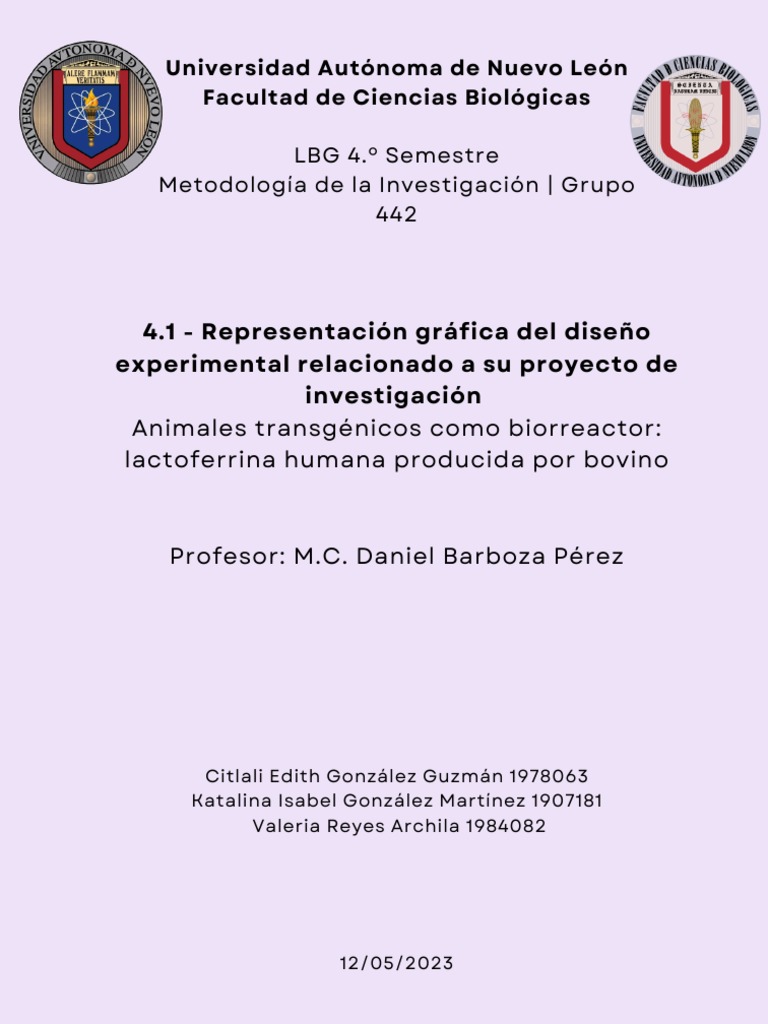 4.1representación Gráfica Del Diseño Experimental Relacionado A Su Proyecto de Investigación ...