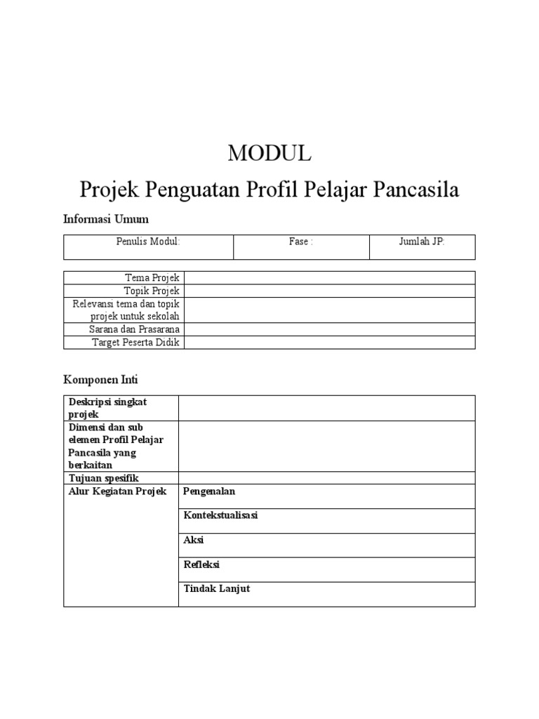 Modul Projek P5 Profil Pelajar Pancasila | PDF