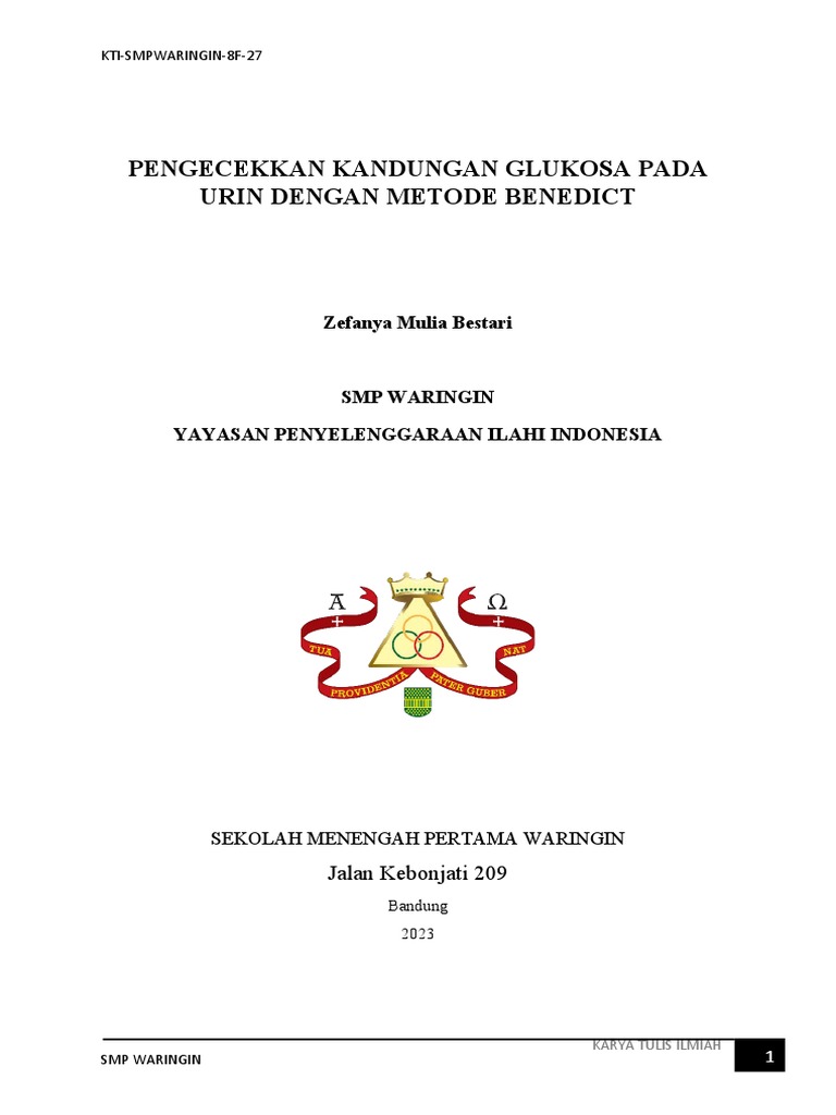 Uji Glukosa Urine dengan Metode Benedict | PDF