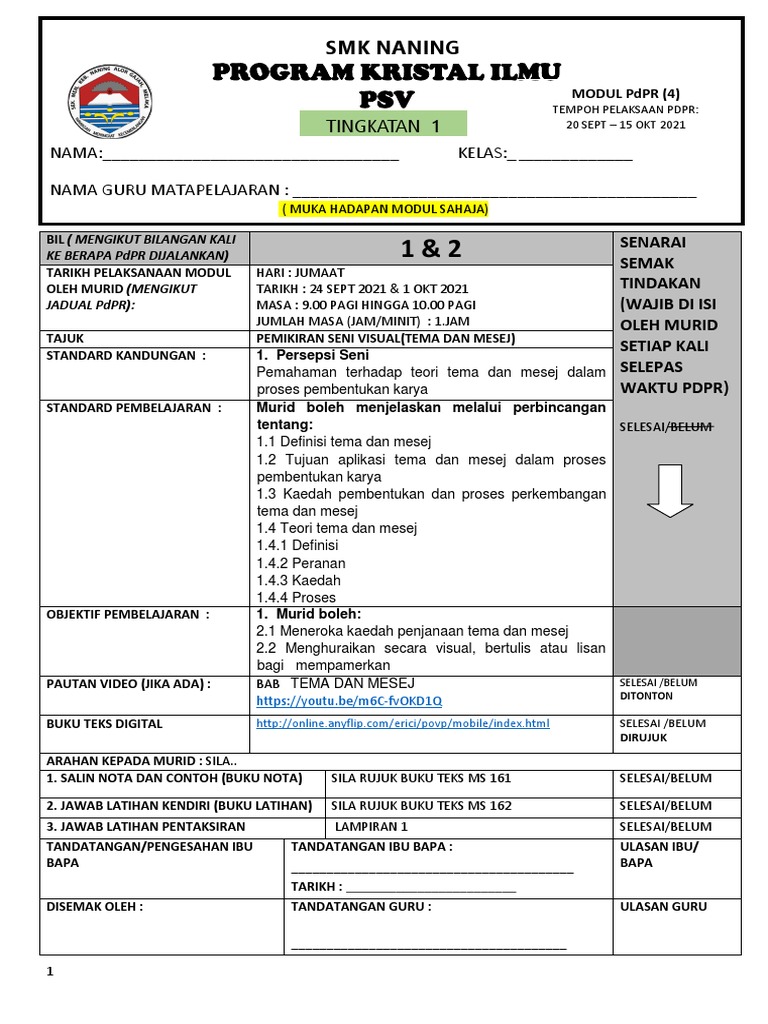 Soalan Modul PSV Tingkatan 2 | PDF