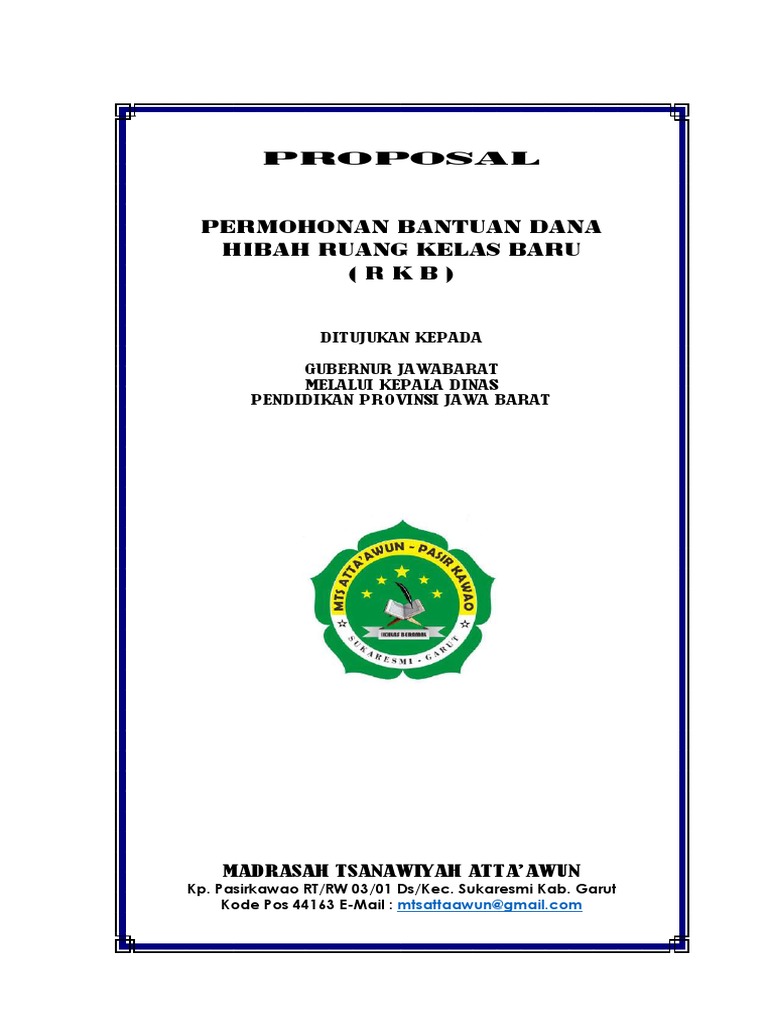 Proposal RKB MTS Attaawun 2023 | PDF