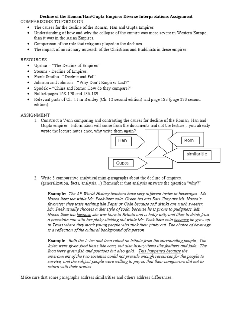 Causes of Decline: Roman, Han, Gupta | PDF | Roman Empire | Huns