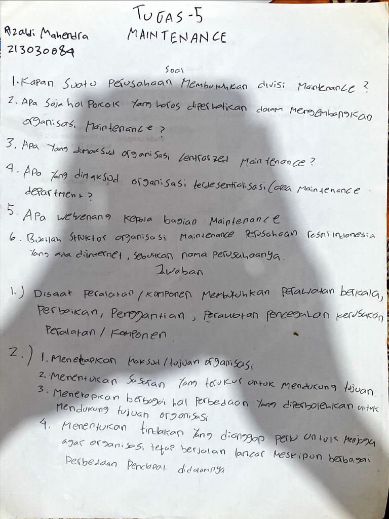 Tugas Maintenance Pdf