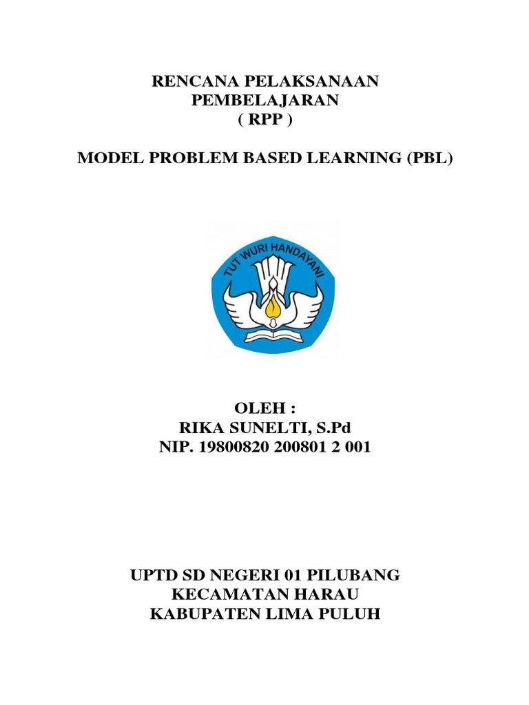 RPP Kelas 1 - Model PBL | PDF | Sains & Matematika