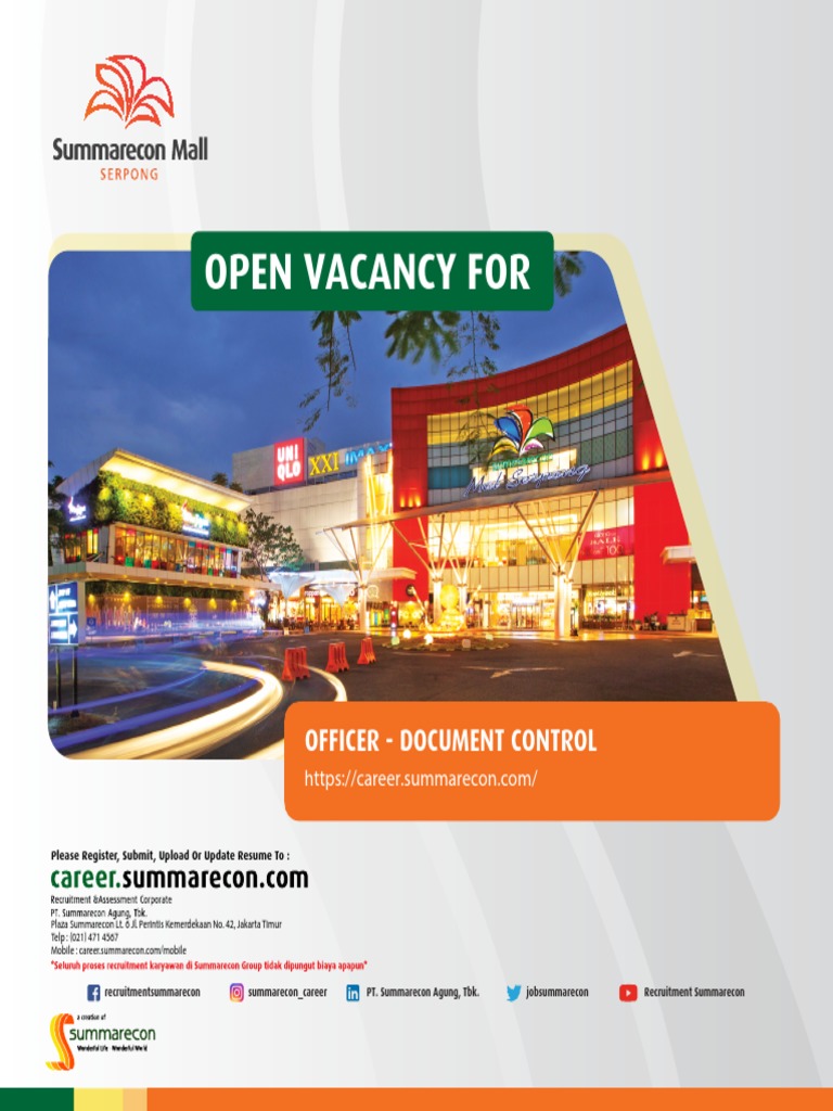 Summarecon Serpong - Officer - Document Control | PDF