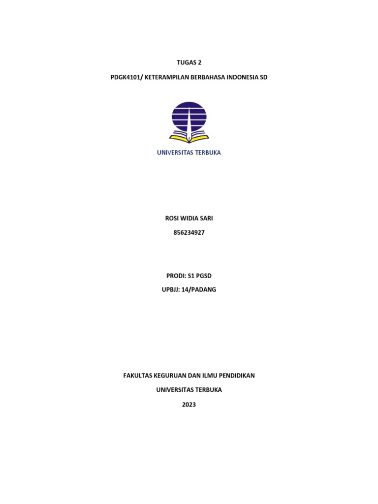 Tugas 2 ROSI WIDIA | PDF | Karier & Perkembangan | Seni & Disiplin Bahasa