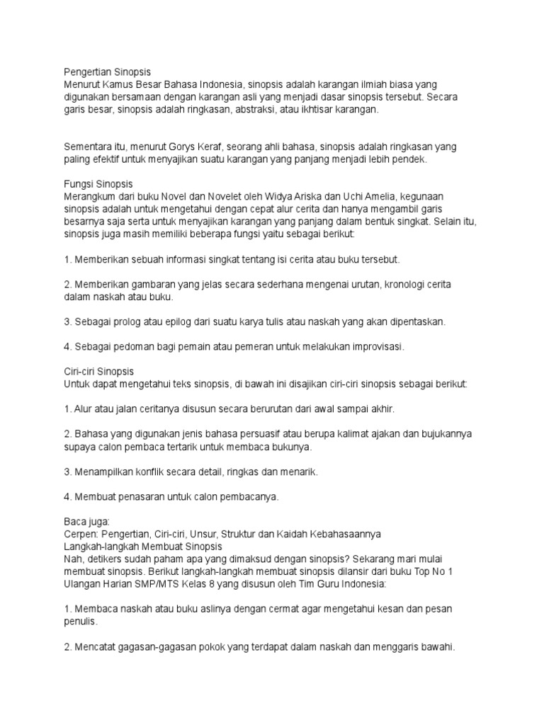 Sinopsis | PDF