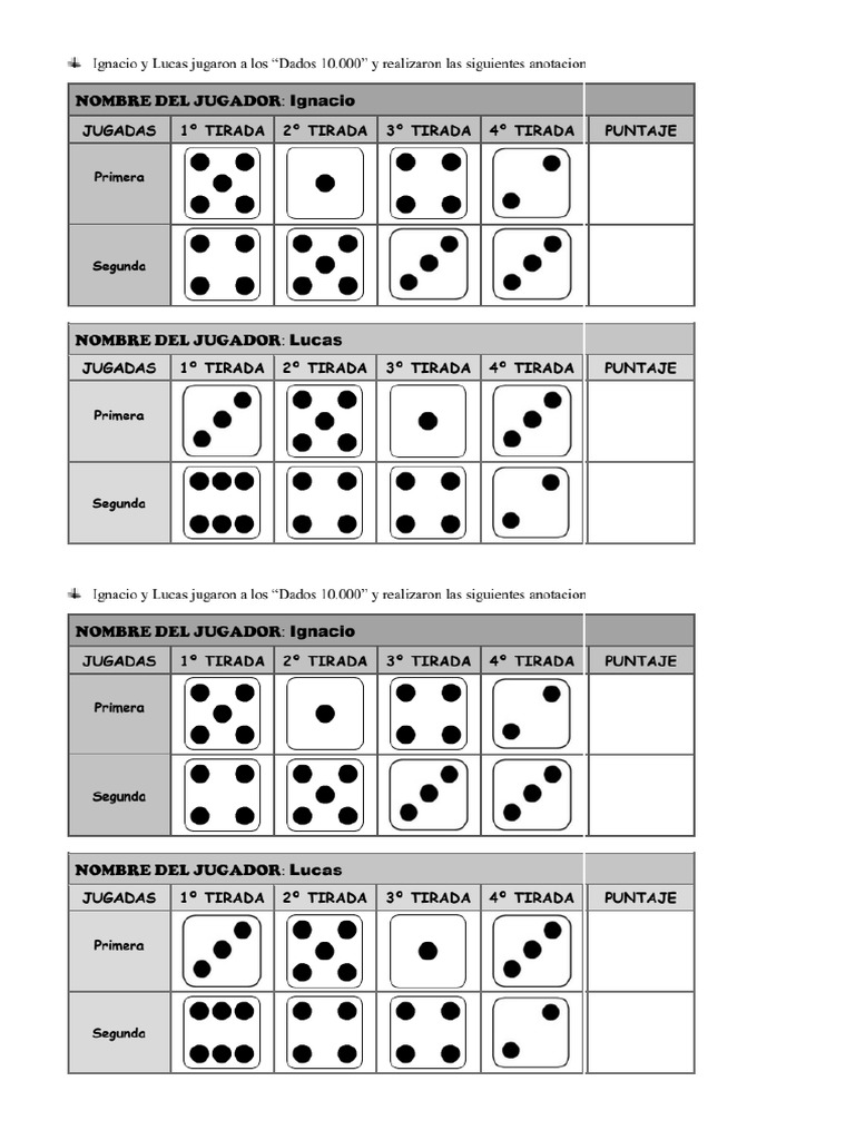 Juego de Dados. | PDF