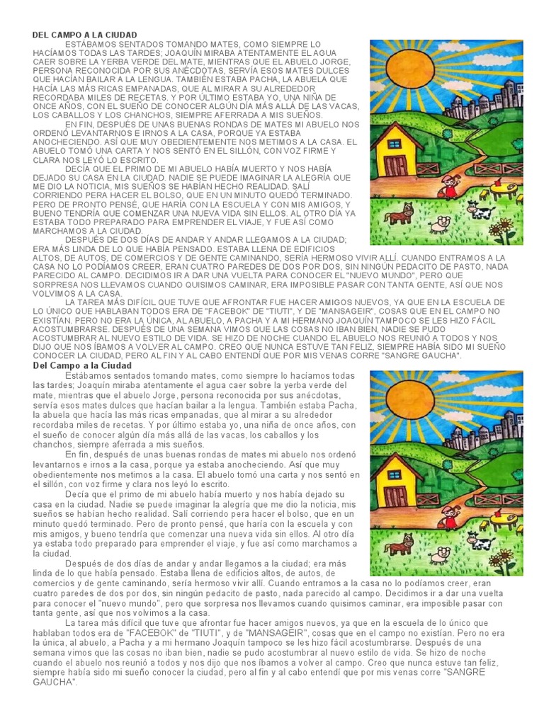 Cuento Del Campo A La Ciudad | PDF