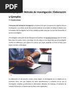 Bosquejo del Método de Investigación | PDF | Deforestación | Método ...