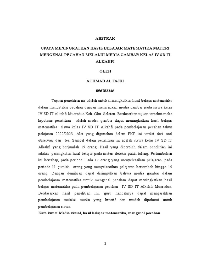 Karil Achmad Al Fajri | PDF