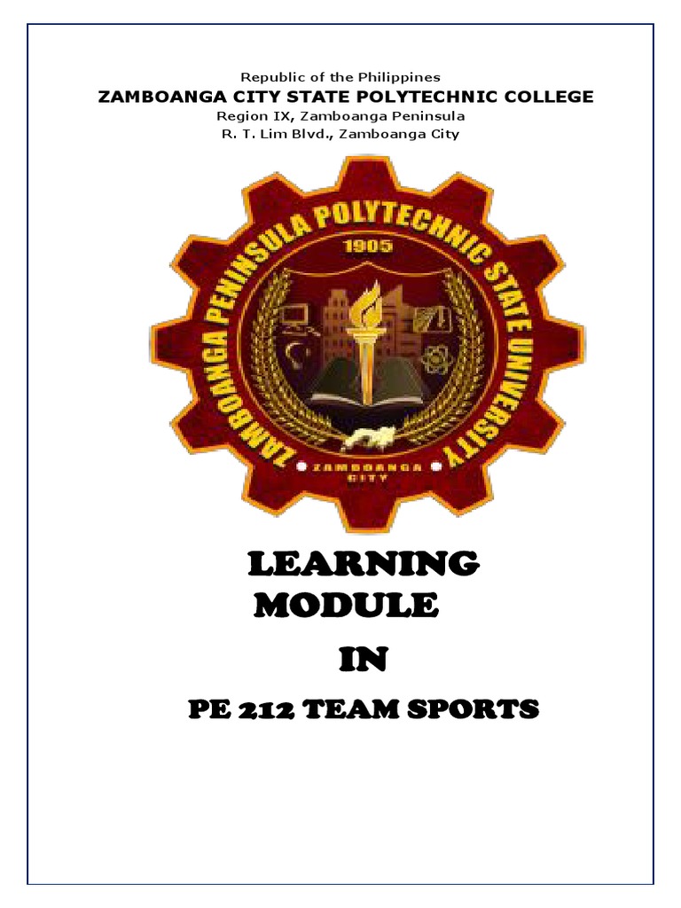 Team Sports Pe 212 Module-1 | PDF | Anatomical Terms Of Motion