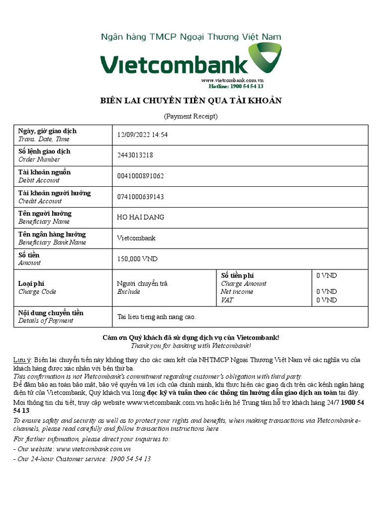 Vietcombank-CK Tài Liệu Tiếng Anh Nâng Cao. | PDF