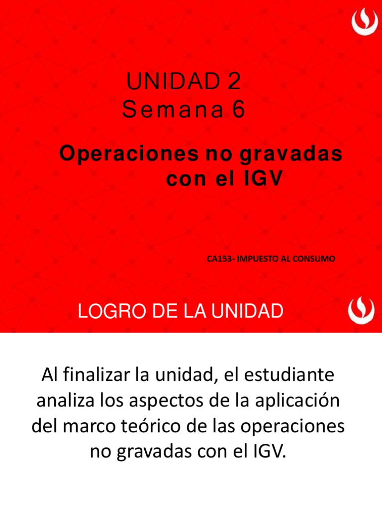 Un 2 - S6 Operaciones No Gravadas | PDF | Bancos | Seguro