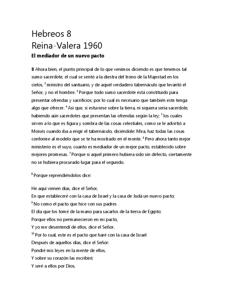Hebreos 8 | PDF