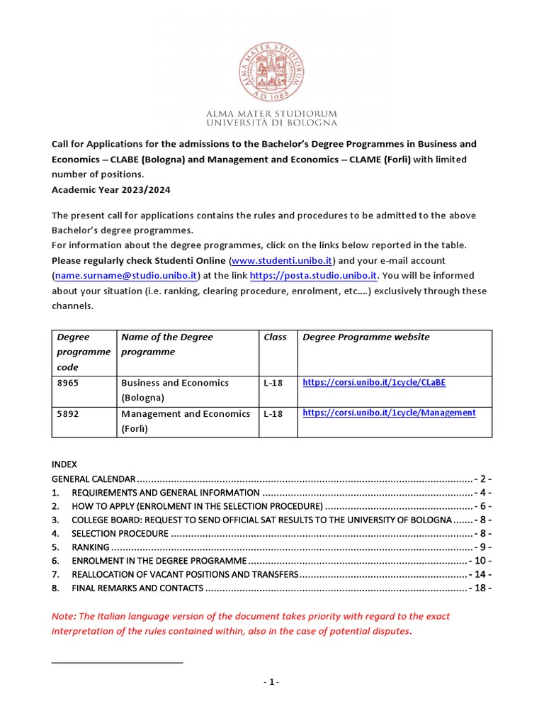 CLABE-CLAME Call For Applications 2023 - 24 | PDF | Academic Degree | University And College ...