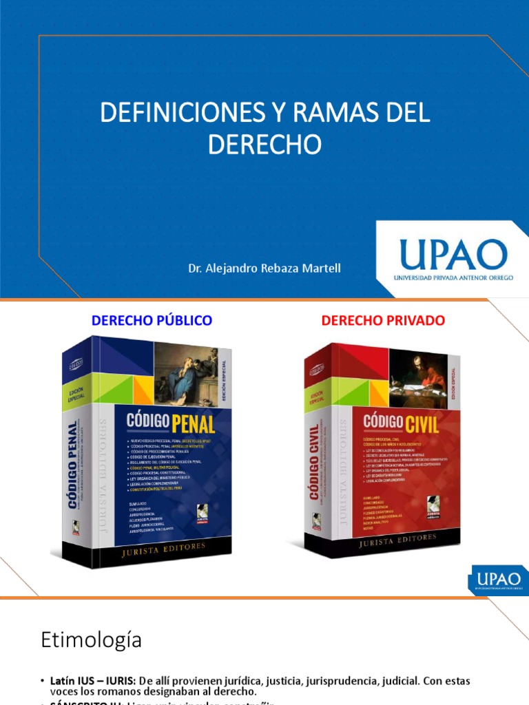 s7 - PPT - Definiciones y Ramas Del Derecho | PDF | Justicia | Crimen y ...