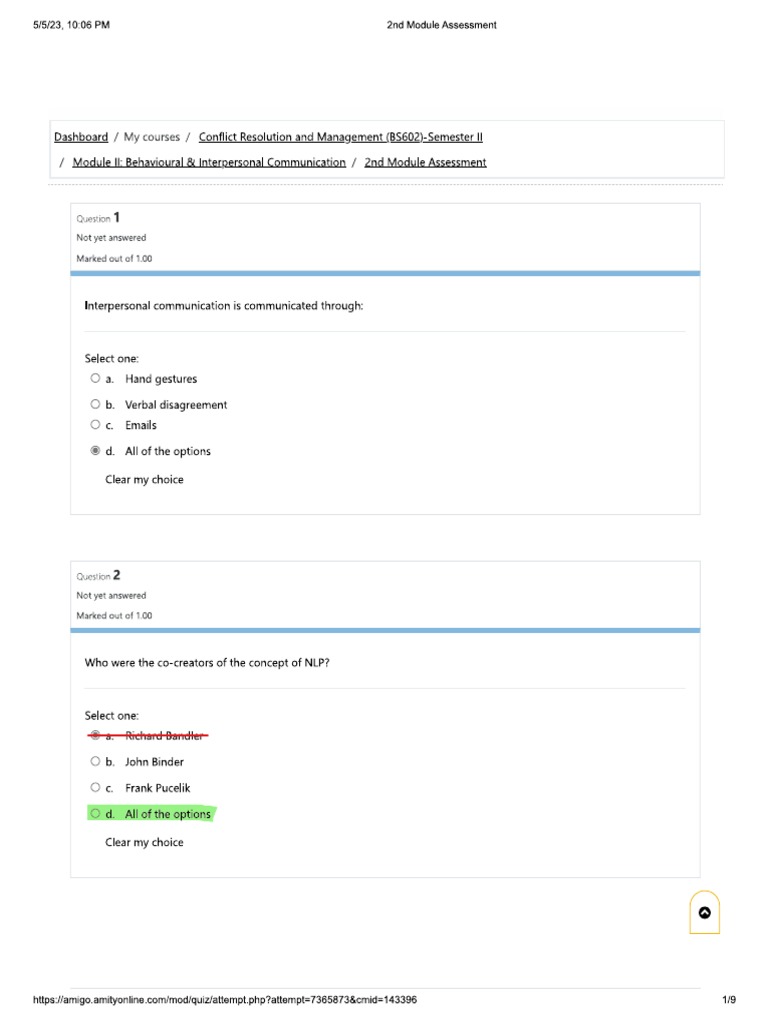 Conflict Resolution and Management Module 2 Assignment | PDF