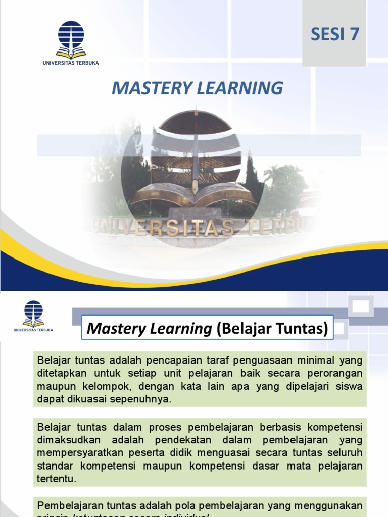 07 Mastery Learning | PDF