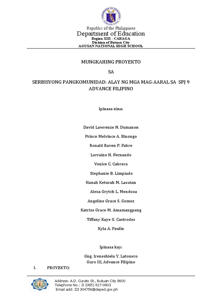 Proyekto Tanim Final | PDF