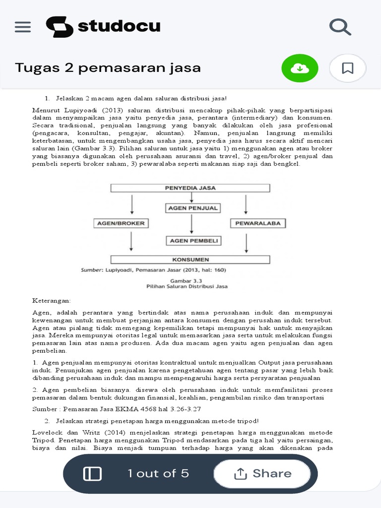 Dua Macam Agen Distribusi Jasa | PDF